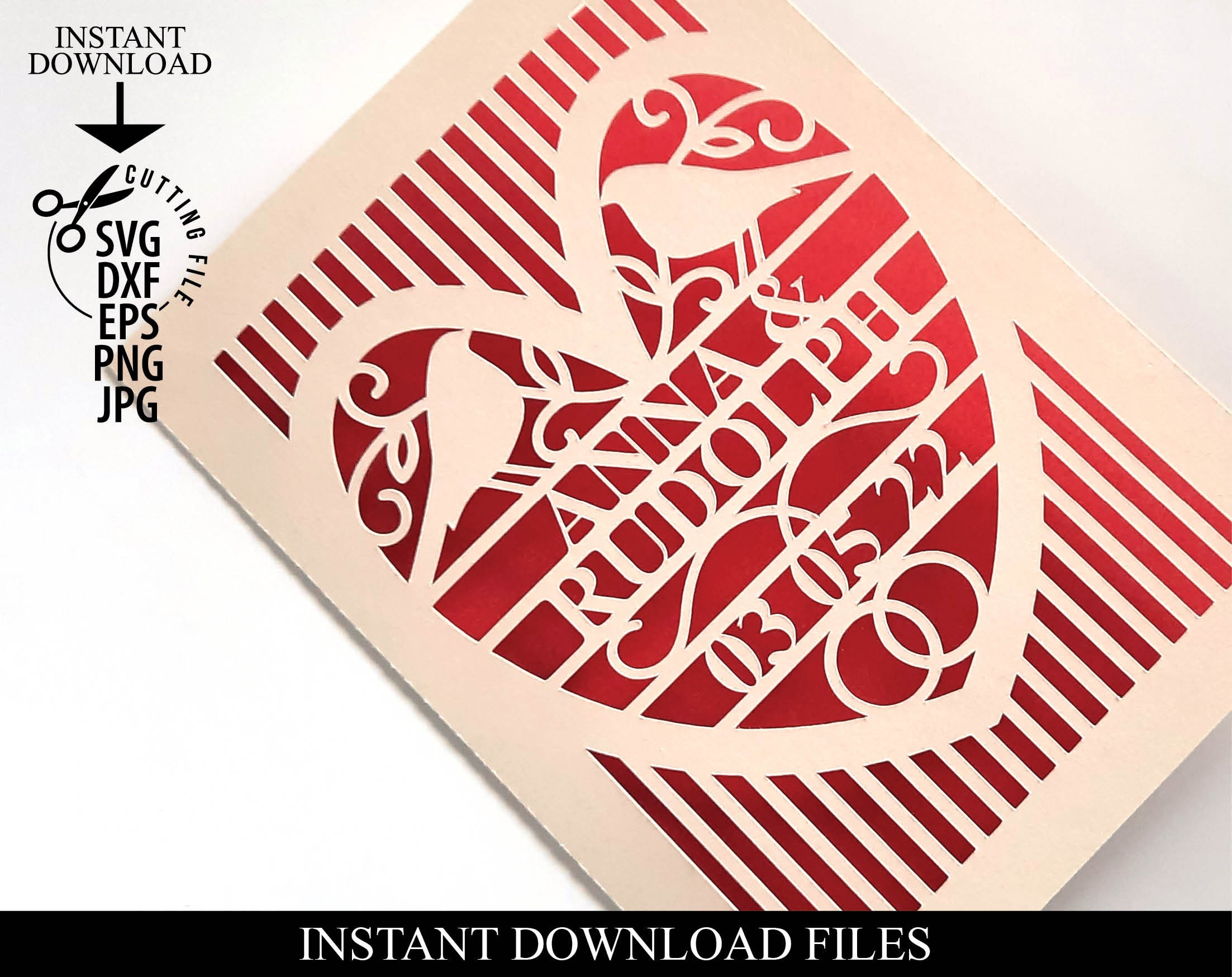 SVG Wedding Card Personalized Papercut Wedding Card SVG | Etsy