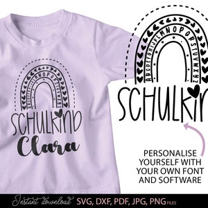 Schulkind Plotterdatei SVG Bundle Schuleinführung Cut File Plotterdatei Schulkind Plotterdatei ...