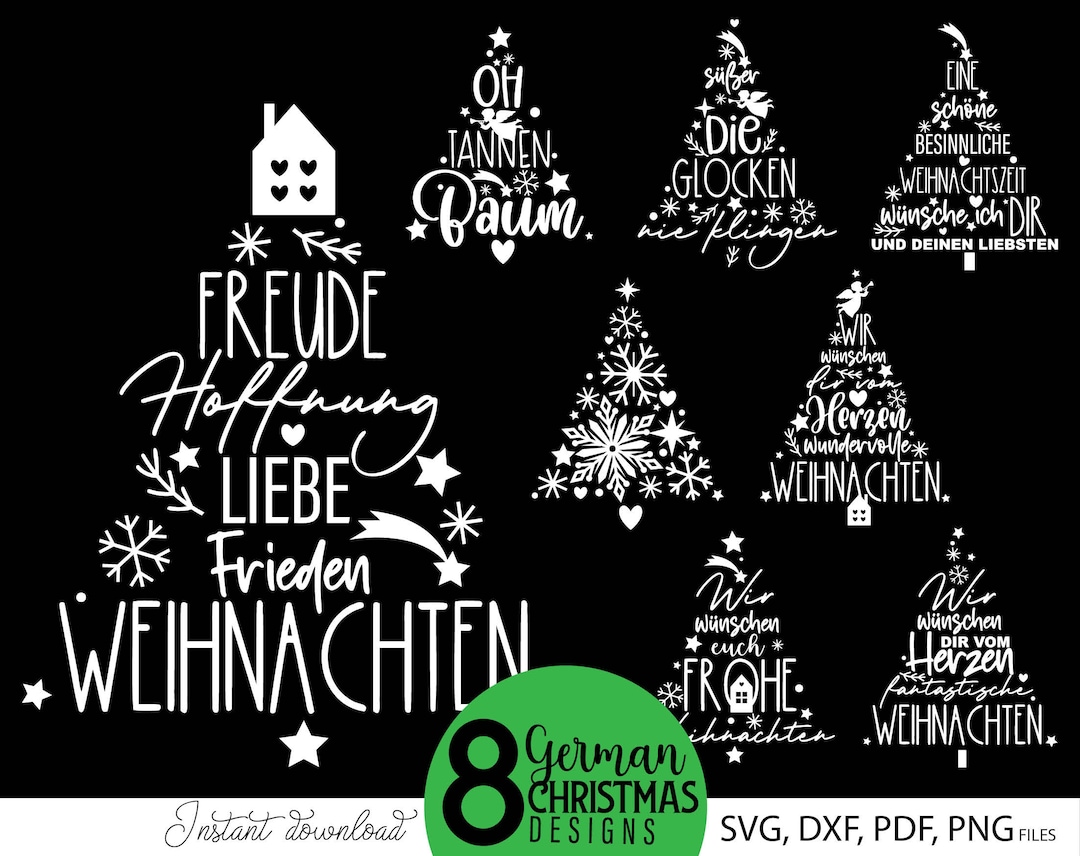 Deutsche Weihnachtsbaum-Plotterdateien Bündel Weihnachtsgeschenke Plotterdatei Weihnachtsbaum ...