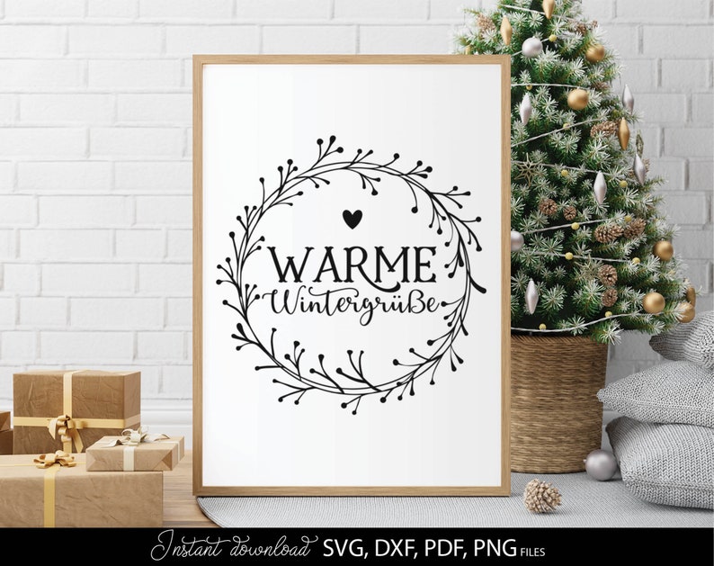 Frohe Weihnachten SVG Bundle: German Christmas Cut Files, Digital ...