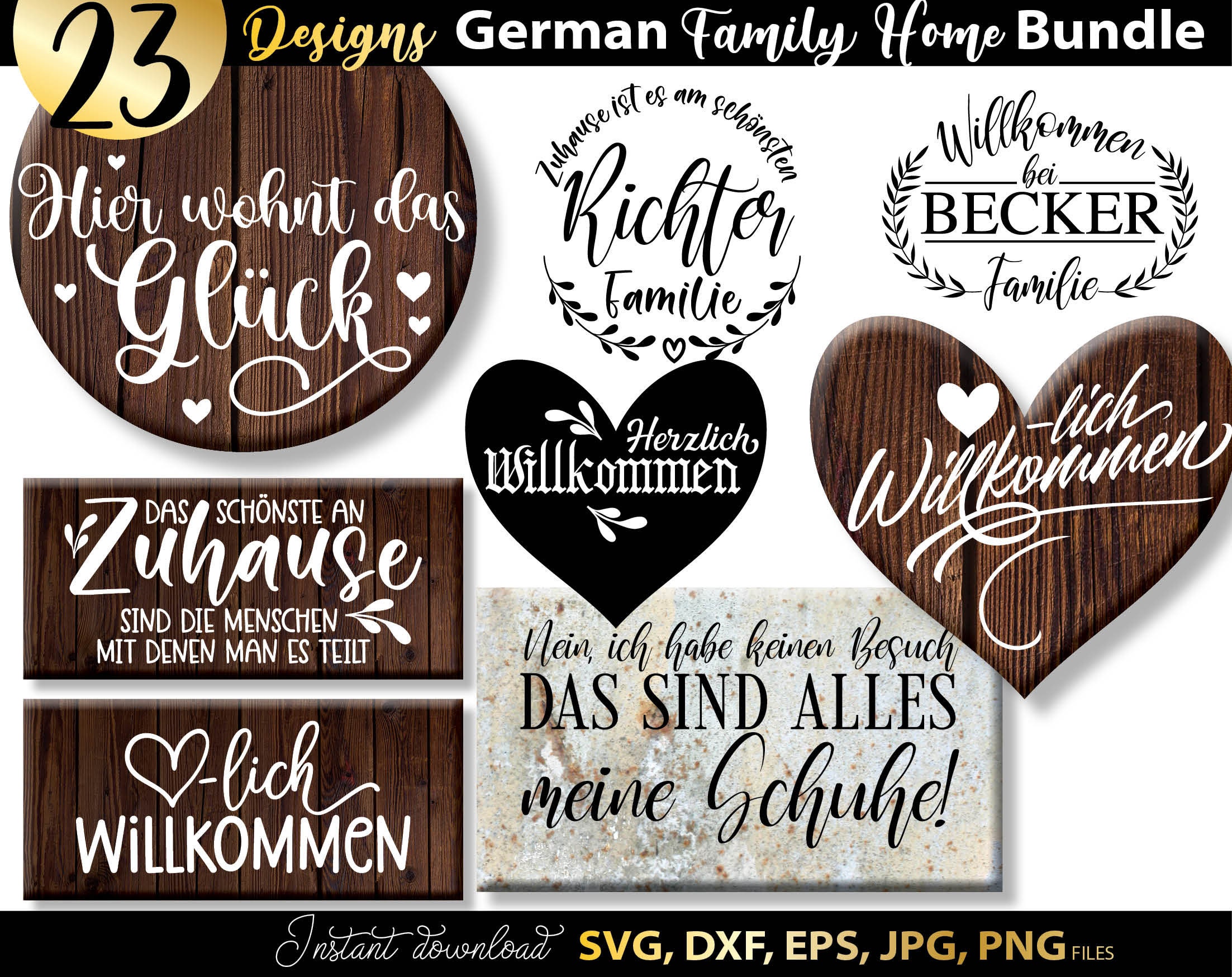 German Willkommen Plotter File Svg Bundle German Welcome to - Etsy