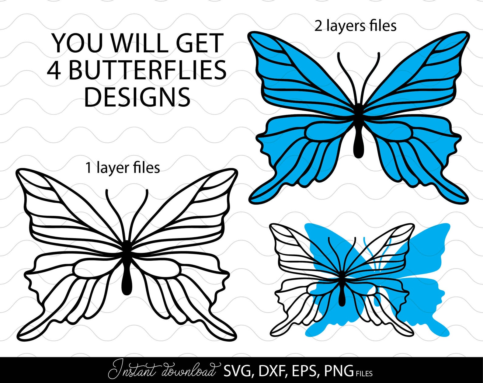Butterfly SVG Bundle Butterfly SVG Layered Butterfly - Etsy