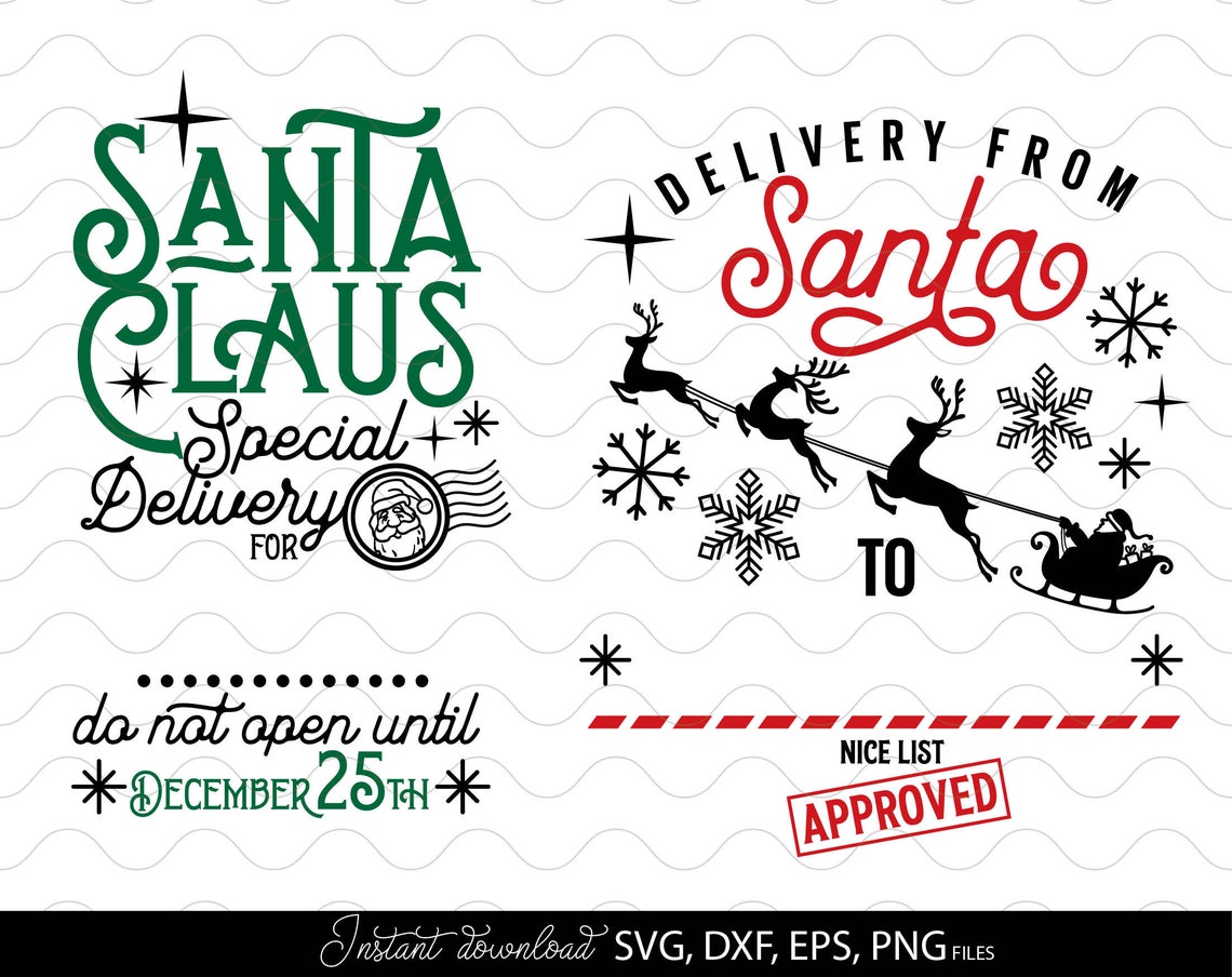 Santa Sack Svg Reindeer Express Svg Sack Bundle Svg Santa - Etsy