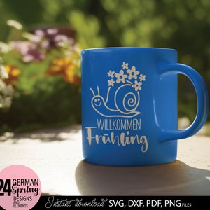 Plotterdatei Frühling Plotterdatei Ostern Plotter File Spring SVG Plotterdatei Blume Hello ...