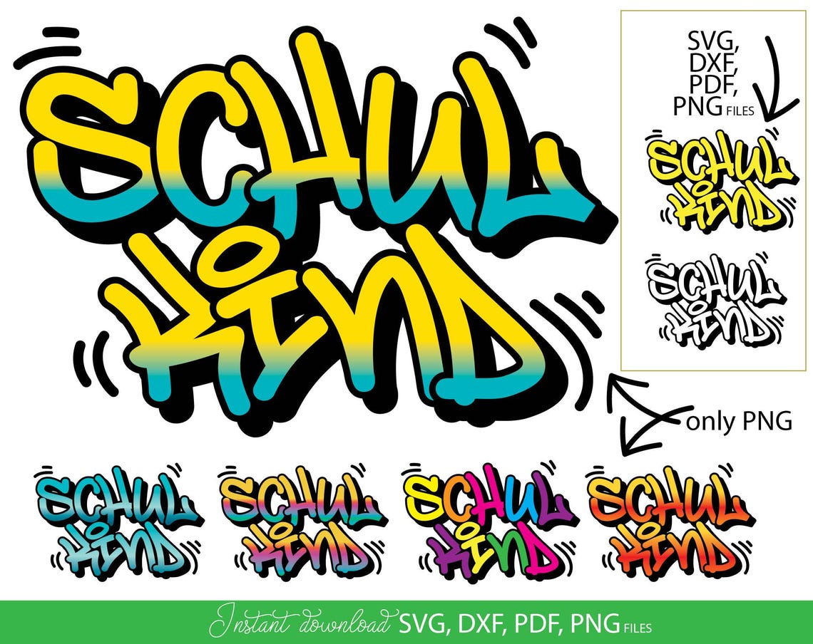 German First Day of School SVG PNG: Schulkind Cricut & Plotter Files ...