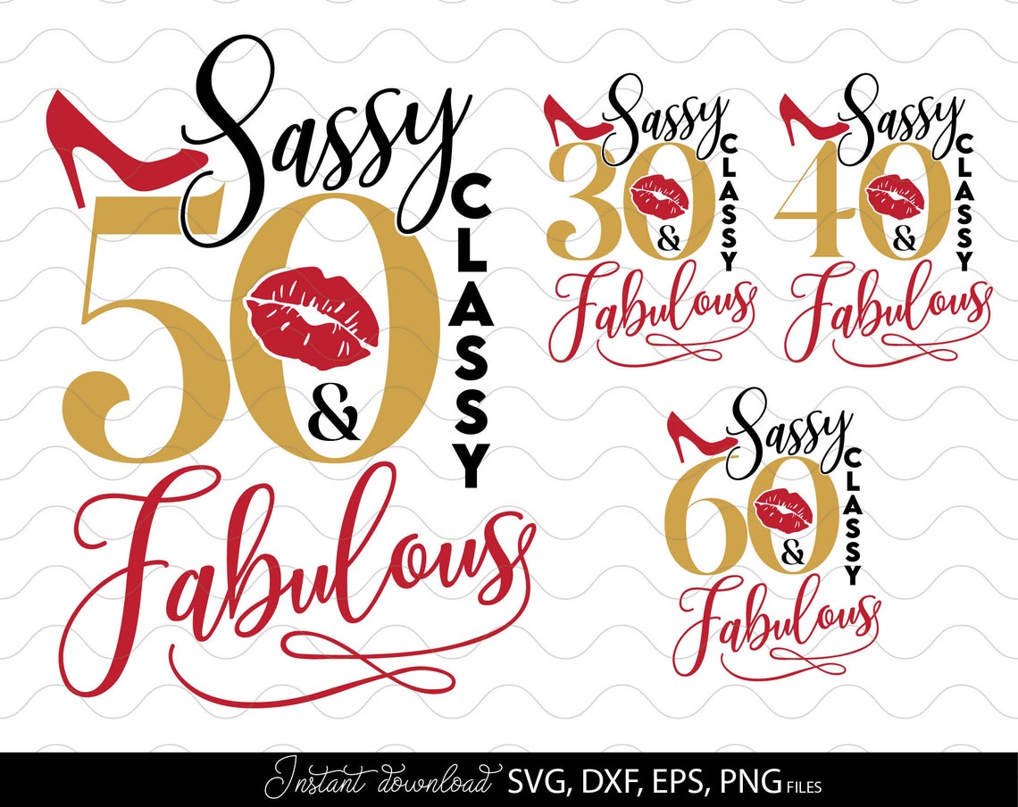 Birthday Queen Numbers SVG Bundle Sassy Classy Fabulous SVG - Etsy
