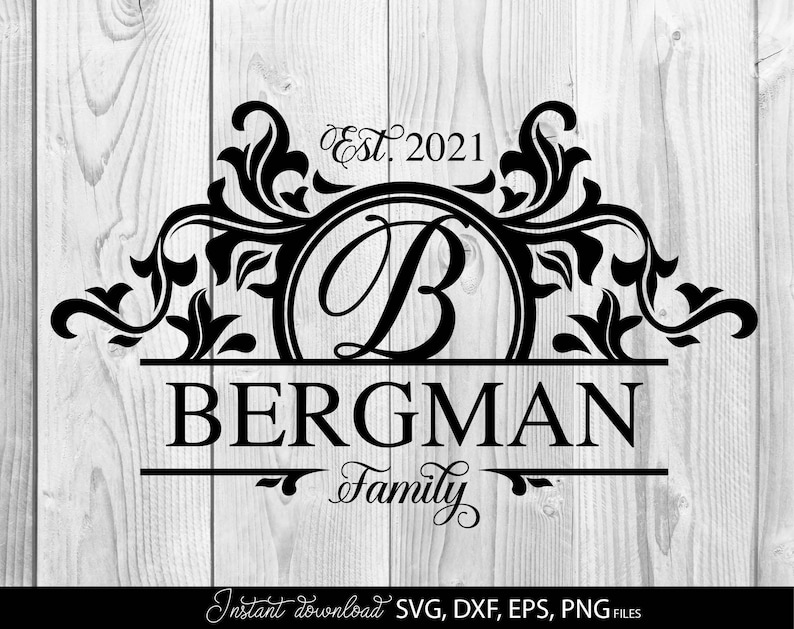 Monogram SVG Bundle Family Name Sign SVG Last Name SVG - Etsy