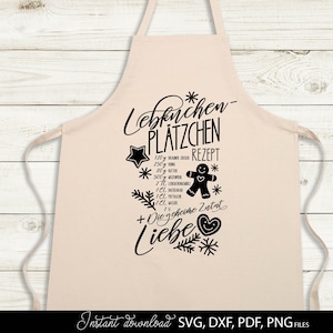 Lebkuchen Plätzchen Rezept Plotterdatei Laserdatei Weihnachtsbäckerei Svg Png Pdf - Weihnacht ...
