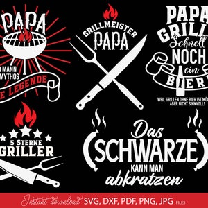 German Papa Plotter File SVG PNG | German Papa Grill Spruche | Alles ...