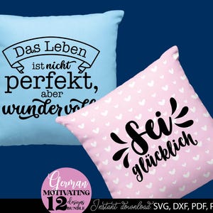 German Inspirational Quotes Plotter File SVG PNG DXF Bundle, Garman ...