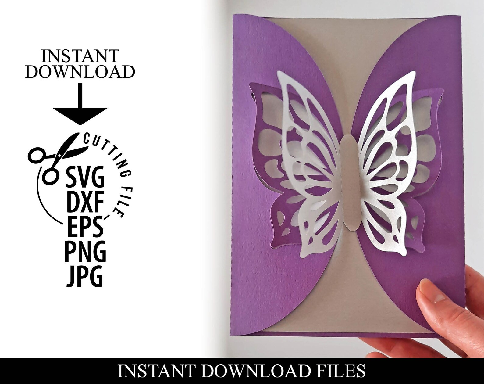 3D Card SVG Cut Butterfly Card SVG Pop up Butterfly 3D SVG Papercut ...