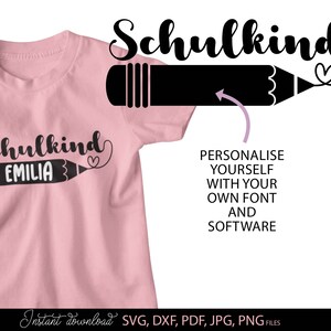 Schulkind Plotterdatei SVG Bundle Schuleinführung Cut File Plotterdatei Schulkind Plotterdatei ...