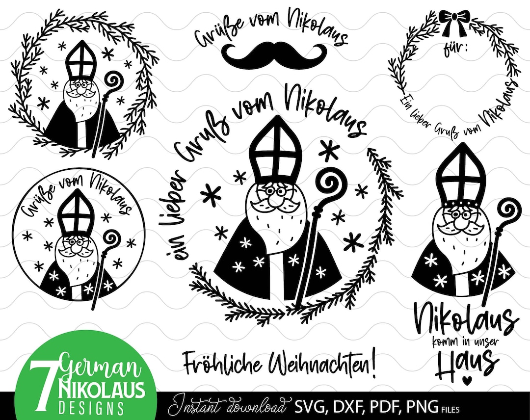 Nikolaus SVG PNG Bundle, German St Nicholas Gift, Digital Download - Etsy