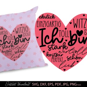 Plotterdatei Herz Ich Bin Plotterdatei Herz Svg Plotterdatei Muttertag German Plotter File Heart ...