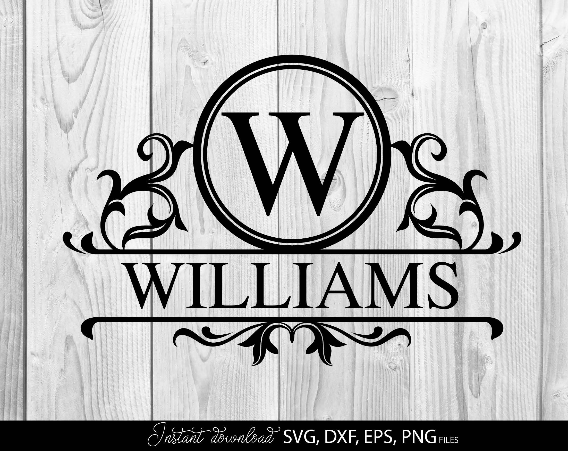 Monogram Frame SVG Circle Monogram SVG Split Monogram SVG - Etsy