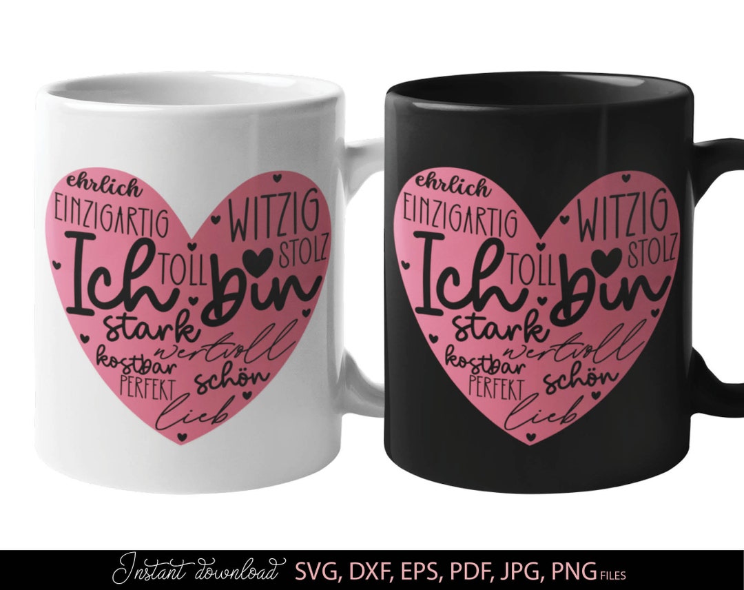 Plotterdatei Herz Ich Bin Plotterdatei Herz Svg Plotterdatei Muttertag German Plotter File Heart ...