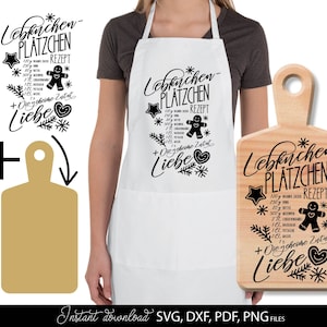 Lebkuchen Plätzchen Rezept Plotterdatei Laserdatei Weihnachtsbäckerei Svg Png Pdf - Weihnacht ...