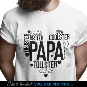 German Papa Plotter File SVG | Liebling Papa Heart SVG | Die Beste Papa ...