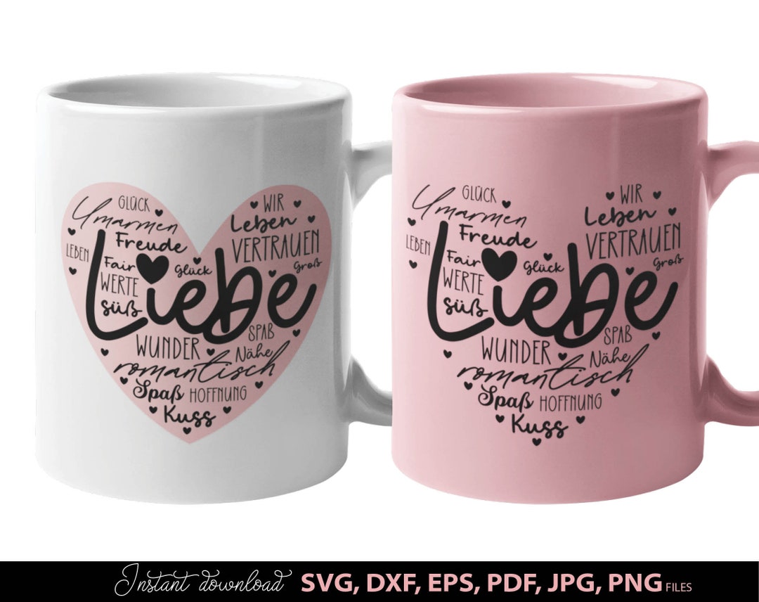 Deutsche liebe Plotterdatei SVG PNG DXF, liebling Herz svg, Cricut Silhouette Plotterdatei Herz ...