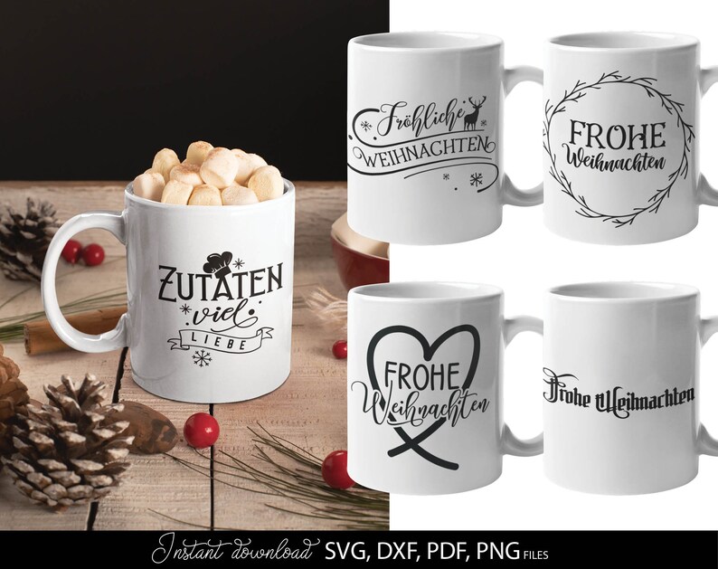 Frohe Weihnachten Plotter File SVG PNG DXF Pdf - Etsy Frohe Weihnachten Plotter File SVG PNG DXF Pdf - Etsy