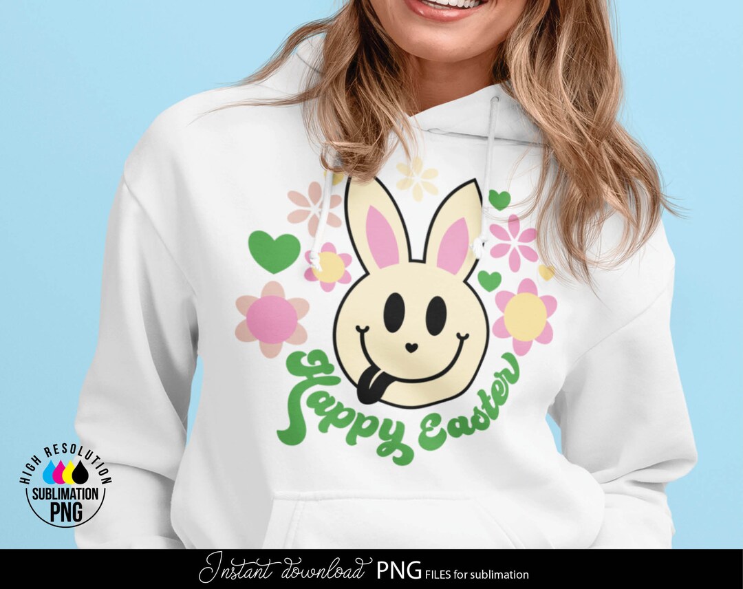 Happy Easter Bunny Face PNG: Sublimation Design, Digital Download - Etsy