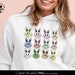 Happy Bunny Face Bundle Png Bunny Face Png Easter Sublimation Rabbit ...