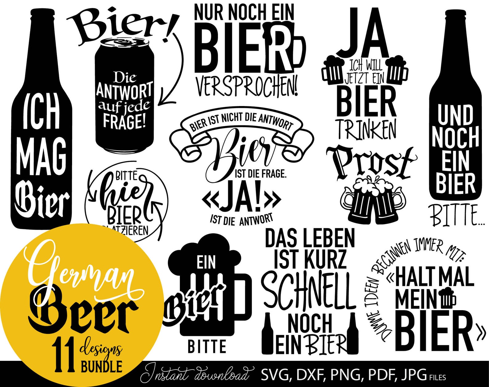 German Plotter File Sayings Bier Beer Lover Quotes Svg Png - Etsy