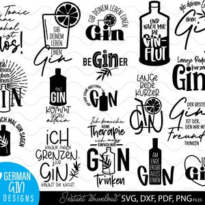 Gin Plotter File Gin Quotes Plotting Bundle Svg, Gin Svg Bundle ...