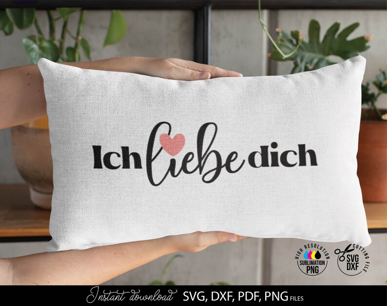 German Liebe Quotes Plotter File SVG PNG DXF Liebling Heart - Etsy