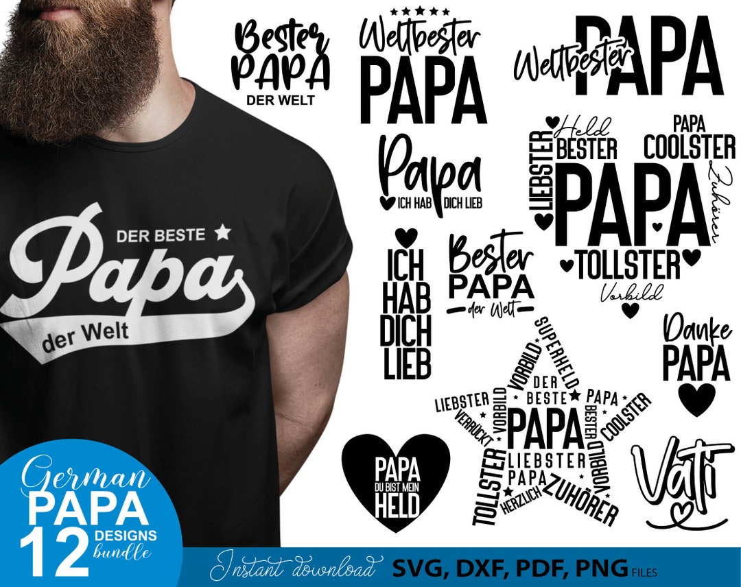 German Papa Plotter File SVG | Liebling Papa Heart SVG | Die Beste Papa ...