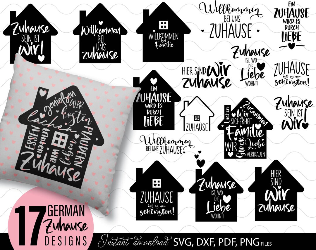 17 Zuhause Plotterdatei Herzlich Willkommen Plotting Bundle Home SVG ...