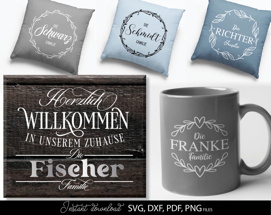 German Willkommen Plotter File Svg Bundle | German Home Plotter File ...