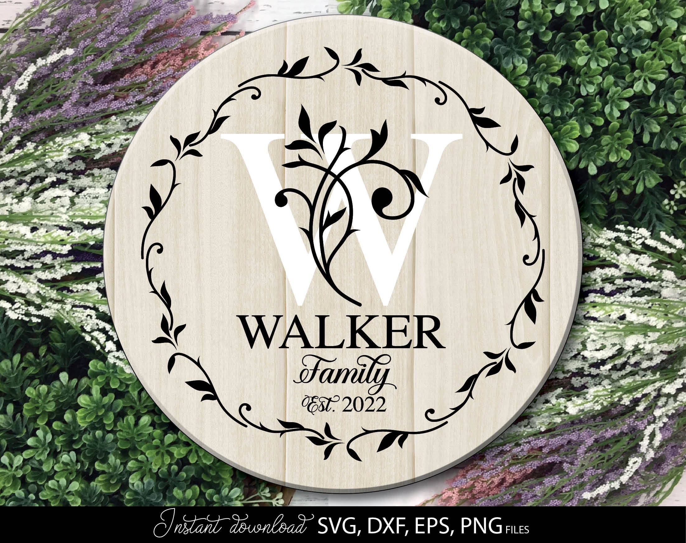 Family Sign Svg Family Svg Files Last Name Monogram Svg - Etsy