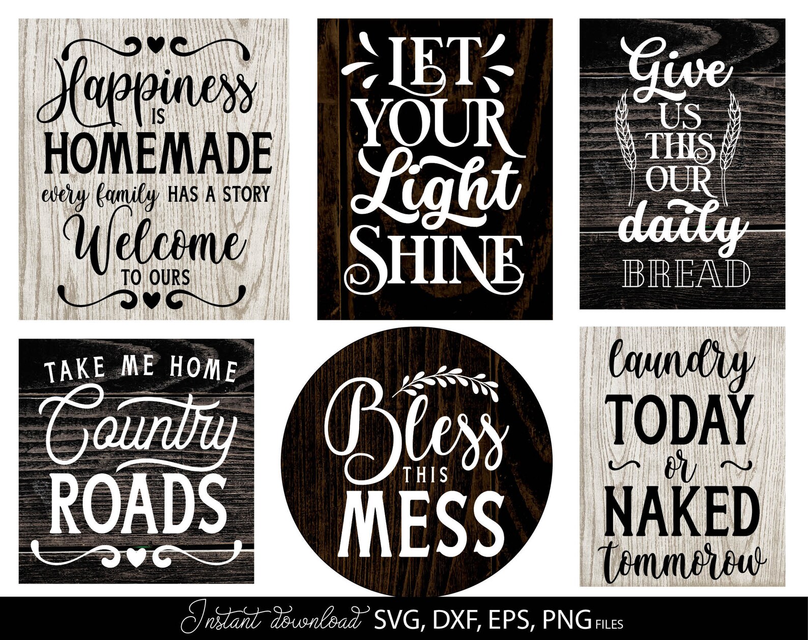 Farmhouse Kitchen SVG Bundle Kitchen Decor SVG Rustic Home - Etsy