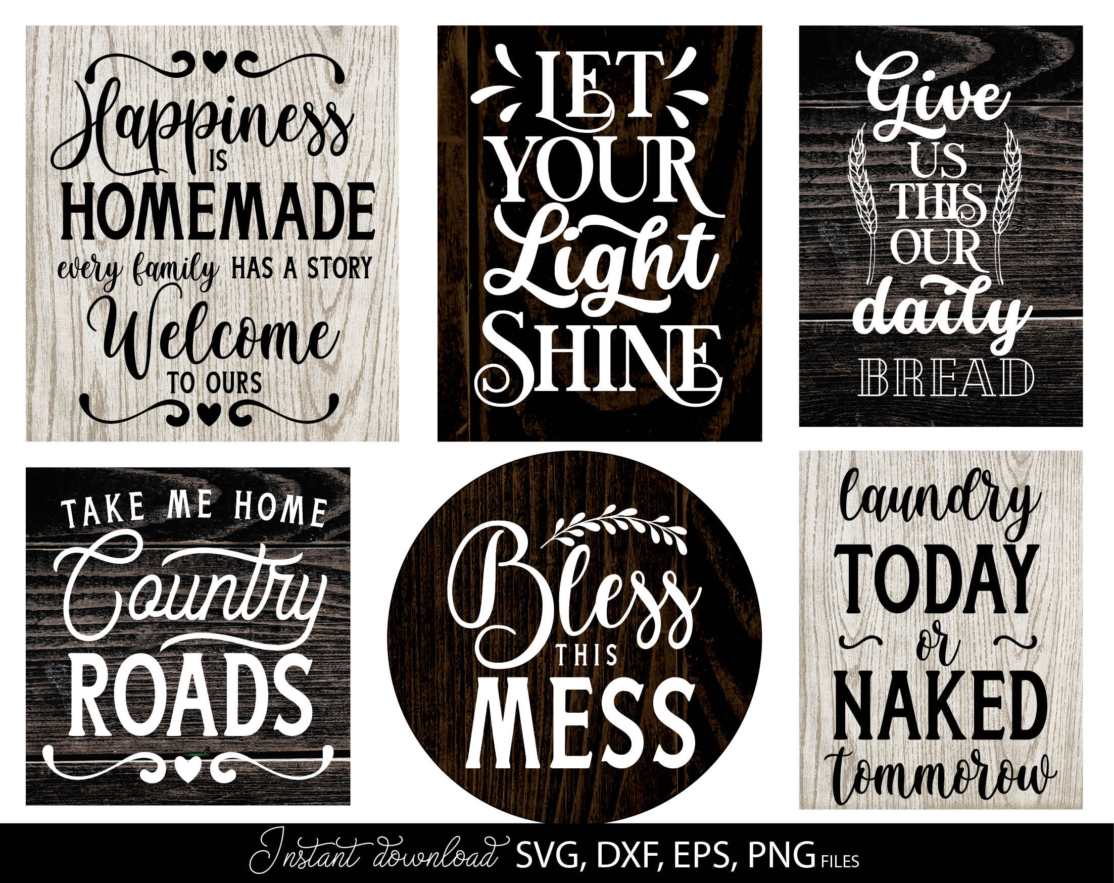 Farmhouse Kitchen SVG Bundle Kitchen Decor SVG Rustic Home - Etsy