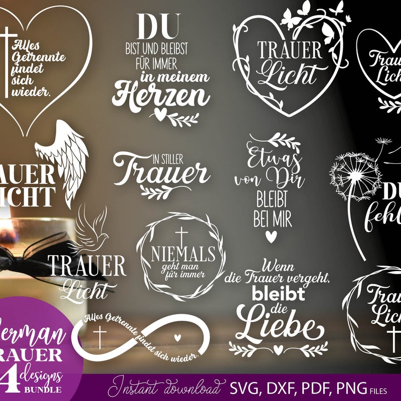 Trauer plotterdatei - Etsy.de