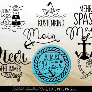 German Nautical Bundle - Moin Plotterdatei - Leuchtturm Svg - Maritim Svg - Nautical Clipart ...