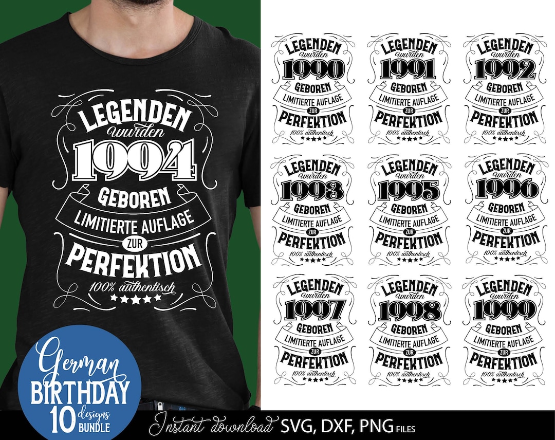German Birthday Dad SVG Bundle: Papa Legend Anniversary, Digital ...