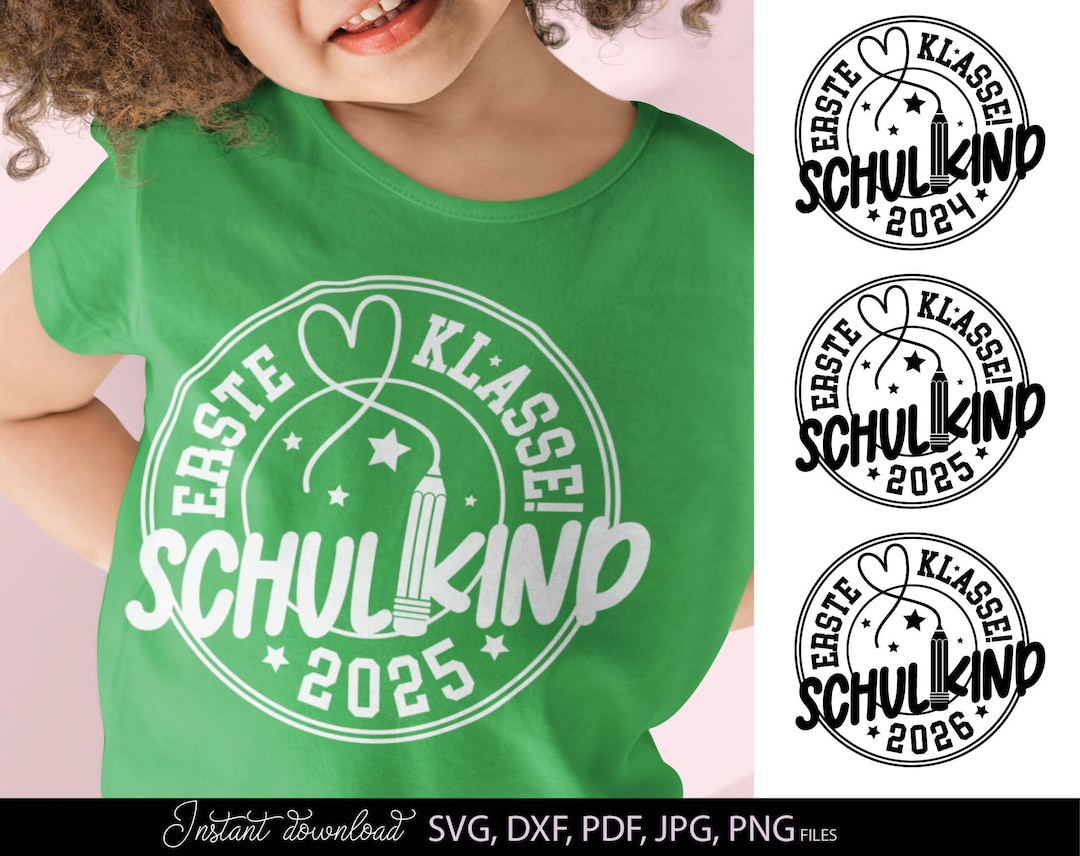 Schulkind Plotterdatei SVG Bundle | Schuleinführung Schnittdatei | Plotterdatei Schulkind ...