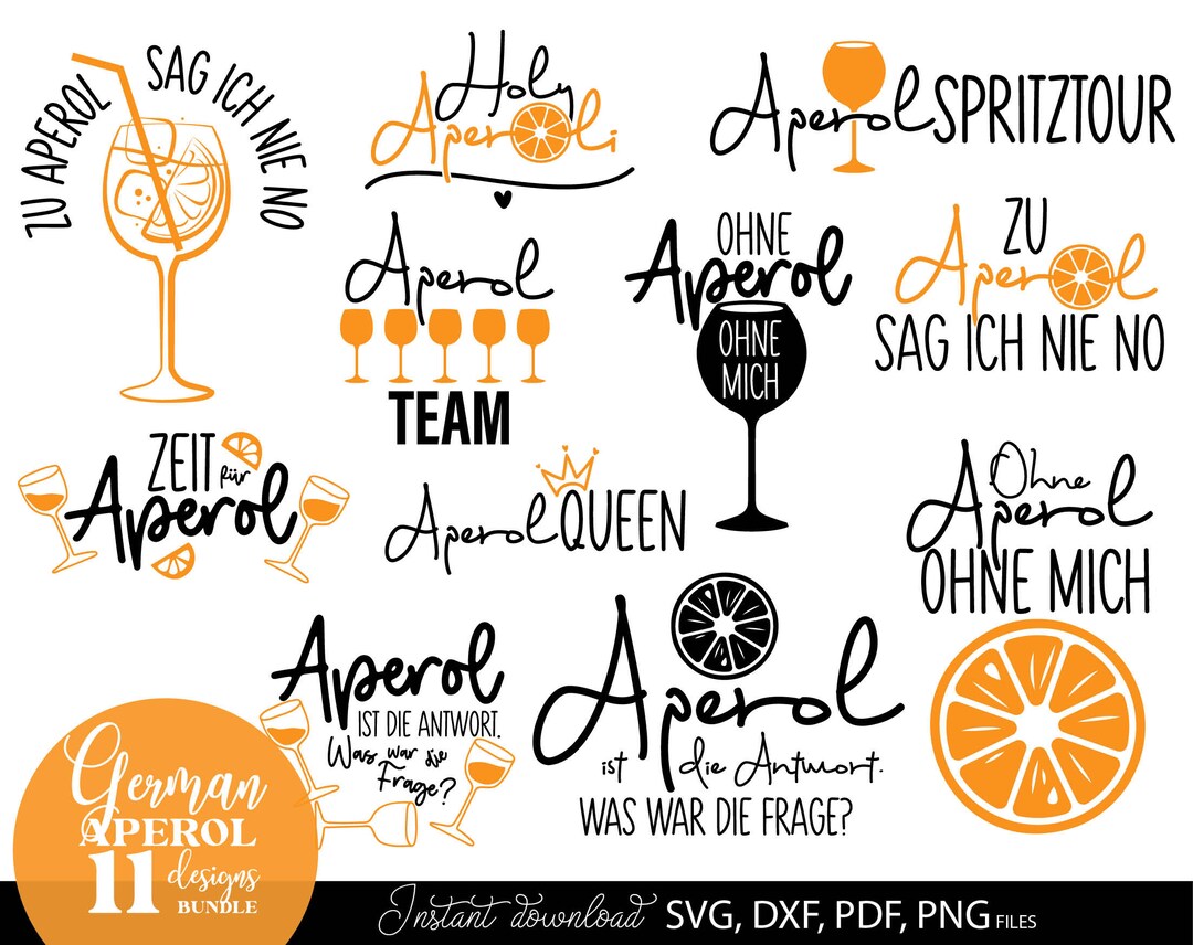 German Aperol Svg Png Bundle - Holy Aperoli Svg - Aperol Spritztour Svg - Cricut Silhouette ...