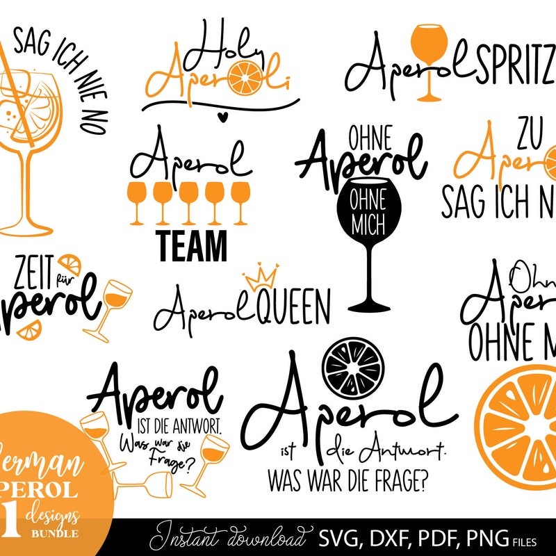 Aperolglas plotterdatei - Etsy.de