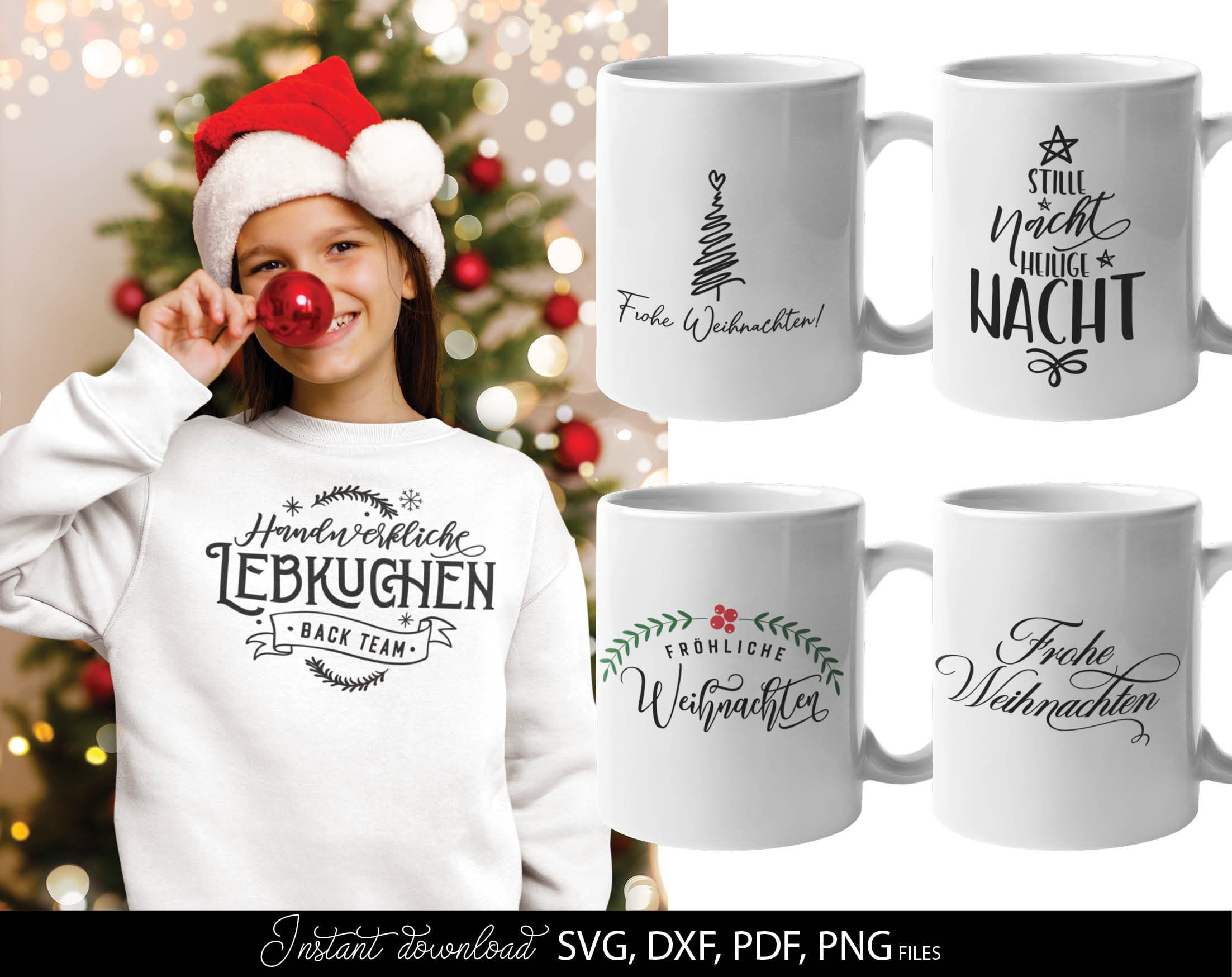 Frohe Weihnachten Plotterdatei SVG PNG DXF pdf - Etsy.de