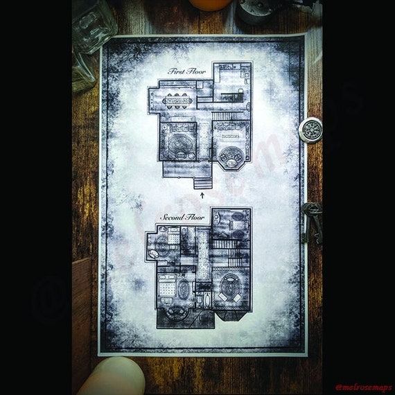 Haunted House Map - Etsy