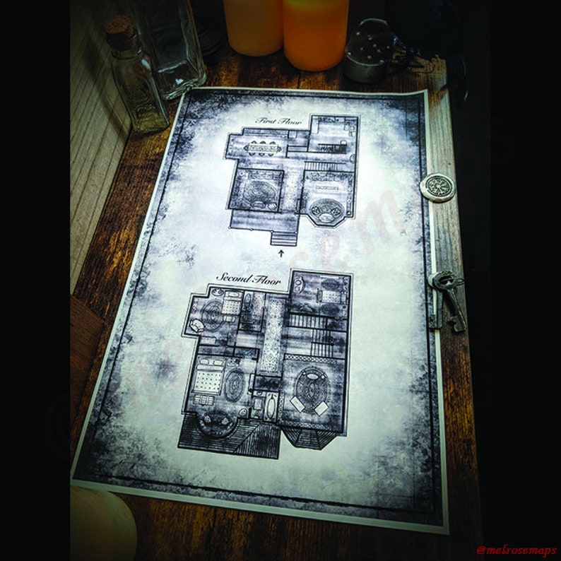 Haunted House Map - Etsy