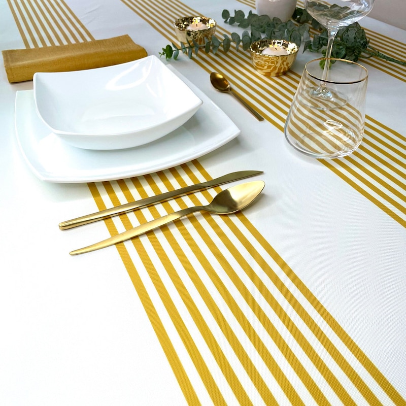 Striped Tablecloth - Etsy