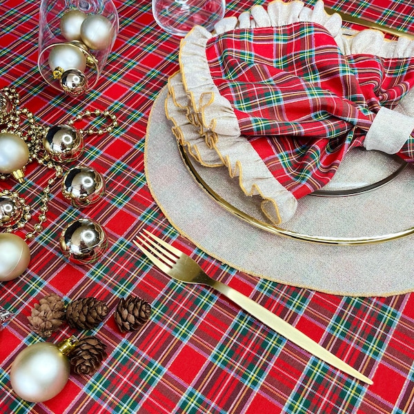 Red Table Cloth - Etsy