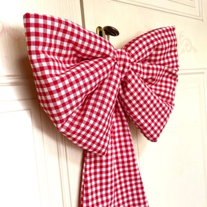Giant Gingham Bow - Large Christmas Bow - Christmas Decoration 100% ...