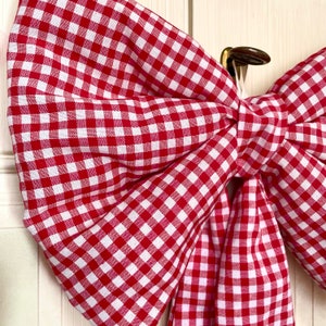 Giant Gingham Bow - Large Christmas Bow - Christmas Decoration 100% ...