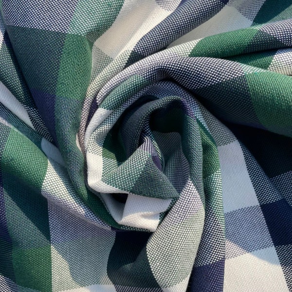 Checked Linen Fabric - Etsy