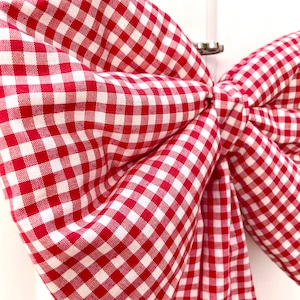 Large Wall Bow/ Large Red Gingham Bow/ Home Decor/ Perfect Decoration ...